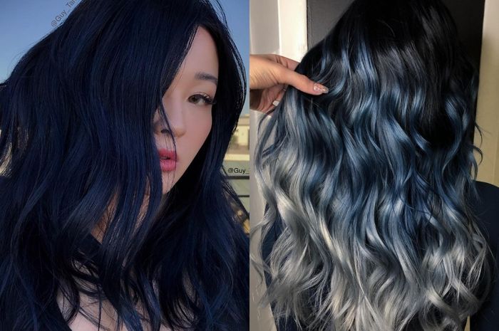 Inspirasi Warna Rambut Blue Black yang Edgy dan Modern, Tertarik Coba ...