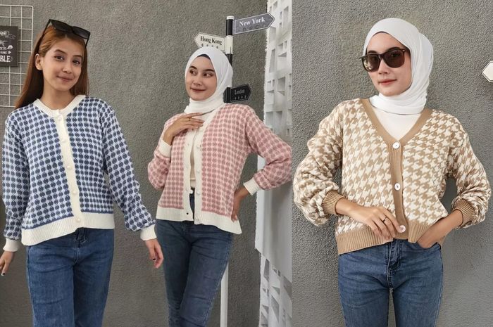 Best Seller! 4 Rekomendasi Cardigan Rajut Korea Murah Rp50 Ribuan! - Stylo