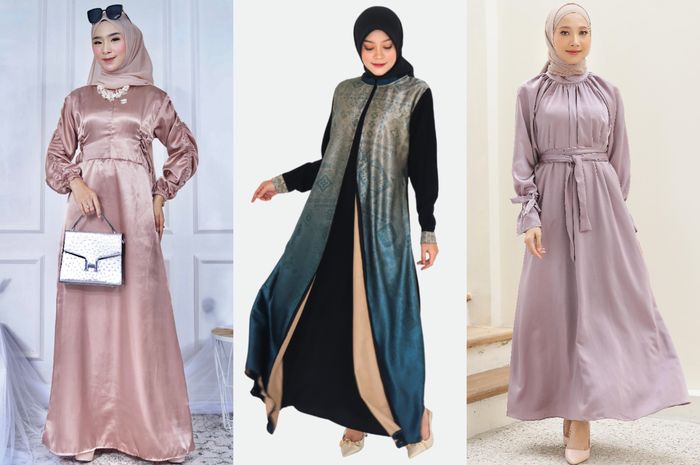 3 Rekomendasi Gamis Satin Simpel Mewah Murah Mulai 70 Ribuan - Stylo