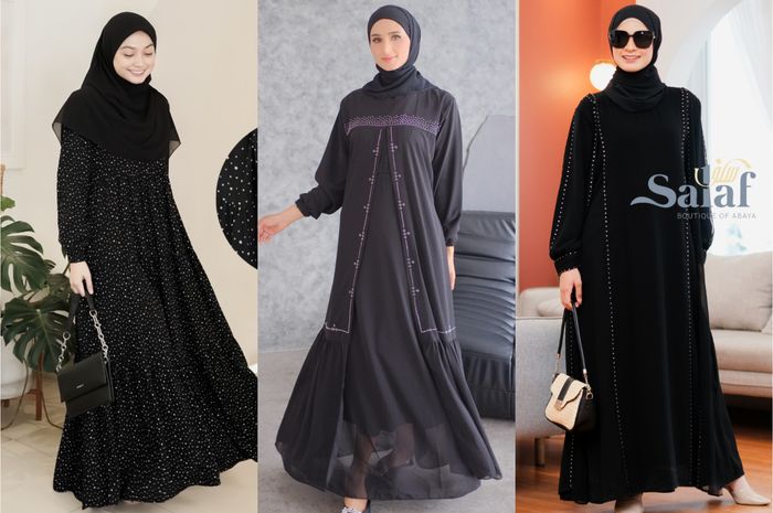 Rekomendasi Gamis Hitam Simpel Elegan 100 Ribuan Untuk IdulAdha - Stylo