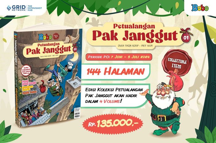 Sudah Bisa Dipesan, Ini Link PO Edisi Koleksi Komik Petualangan Pak Janggut Vol.1 - Bobo