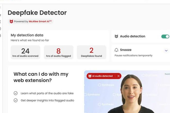 Tools McAfee Deepfake Detector Bisa Deteksi Video Deepfake Buatan AI ...