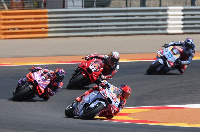 Hasil Sprint MotoGP Aragon 2024 - Marc Marquez Juara dengan Gap Waktu ...