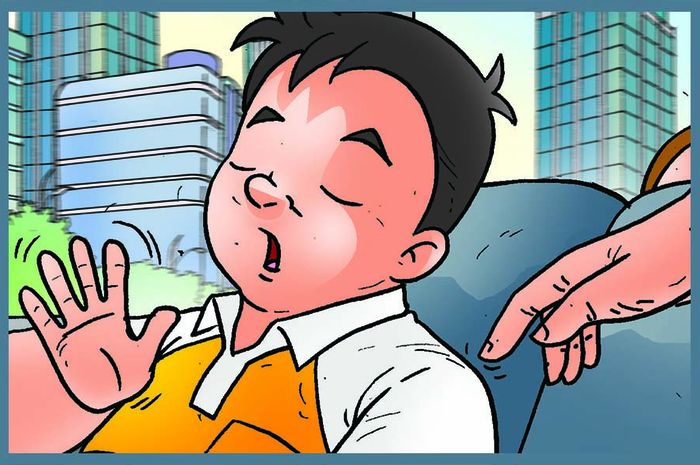 Paman Kikuk, Husin, dan Asta: Ketiduran di Bus - Bobo