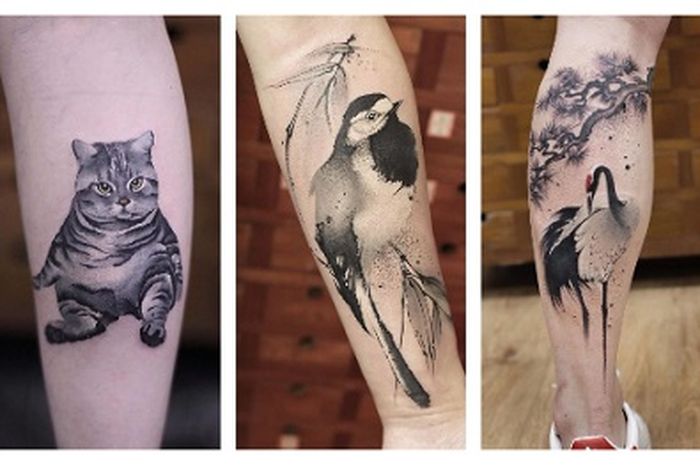 Keren, Menggunakan Teknik Water Colour Hasil Tato Seniman Ini Bak Lukisan