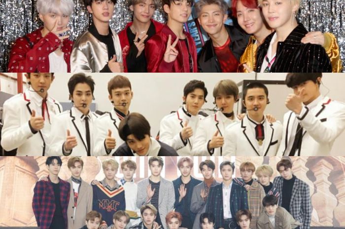 Cetak Sejarah Baru, BTS, EXO, dan NCT Sapu Habis Peringkat 3 Besar ...