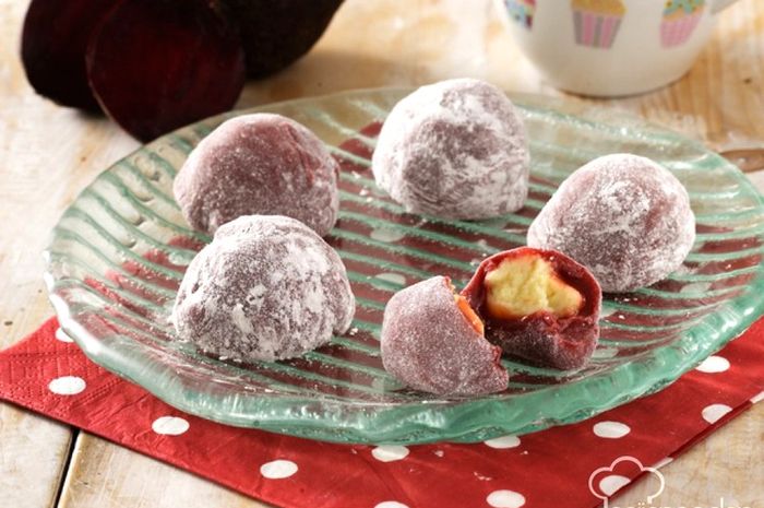 Resep - Mochi Kacang Red Velvet Camilan Enak Saat Akhir Pekan