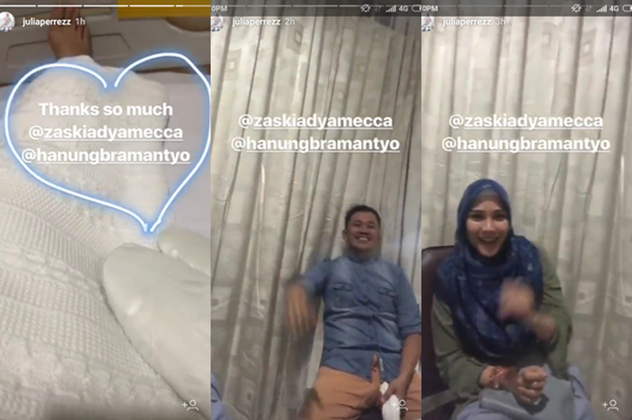 Julia Perez: Terimakasih Mas Hanung dan Mbak Zaskia buat Handuk dan ...