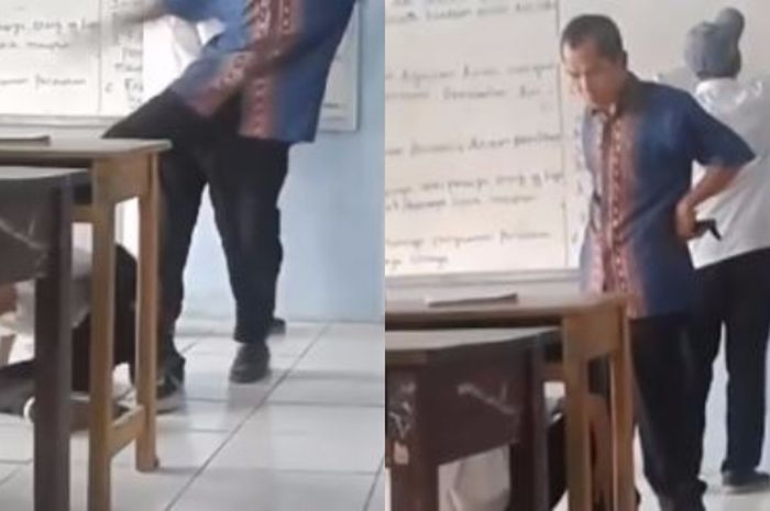 VIDEO: Guru Naik Pitam Nekat Tendang Kepala Murid, Lihat Detik-Detik ...