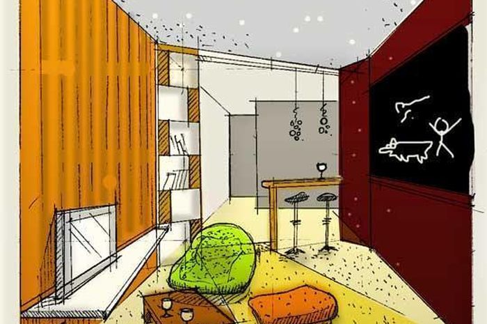 Membuat Ruang Tak Statis dengan Dinding Miring - iDEA