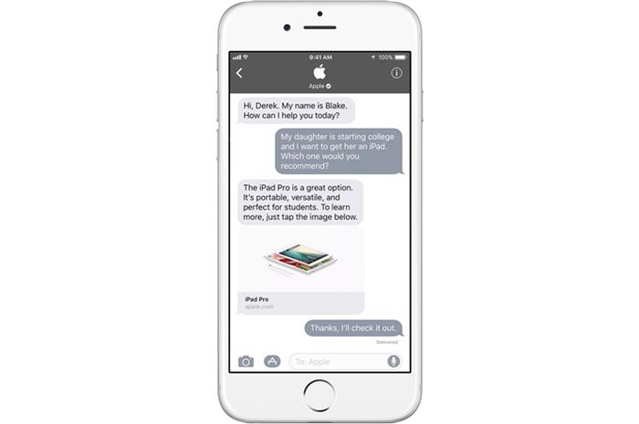 Apple Merilis Business Chat di iMessage iOS 11 - MakeMac