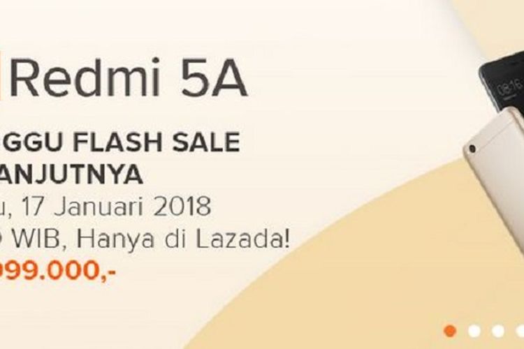 Ingat! Flash Sale Ke-4 Xiaomi Redmi 5A Rp 999 Ribu Dibuka Esok Hari