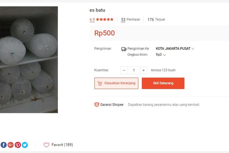 Viral Online Shop Jual Es Batu lewat E-Commerce, Ini Fakta di Baliknya Viral Online Shop Jual Es Batu lewat E-Commerce, Ini Fakta di Baliknya