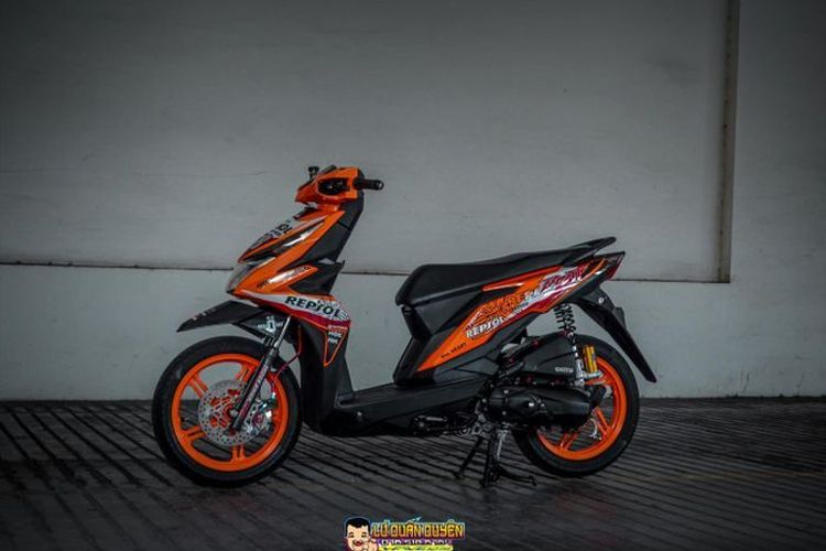 Honda BeAT Kena Modifikasi Motor Ala MotoGP, Livery Repsol Honda Mirip ...
