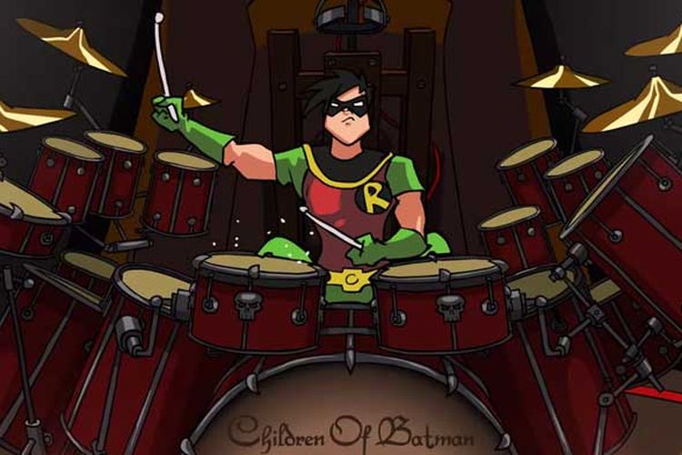 Batman Jadi Vokalis Band Metal