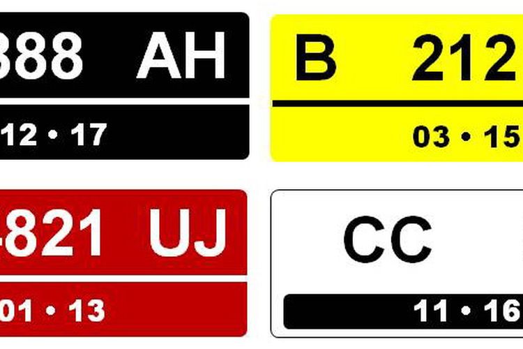 5 Jenis Pelat Nomer Di Indonesia Berdasarkan Warna dan Fungsinya
