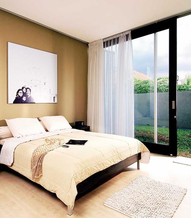 Kamar dengan View Taman Atap. Unik!