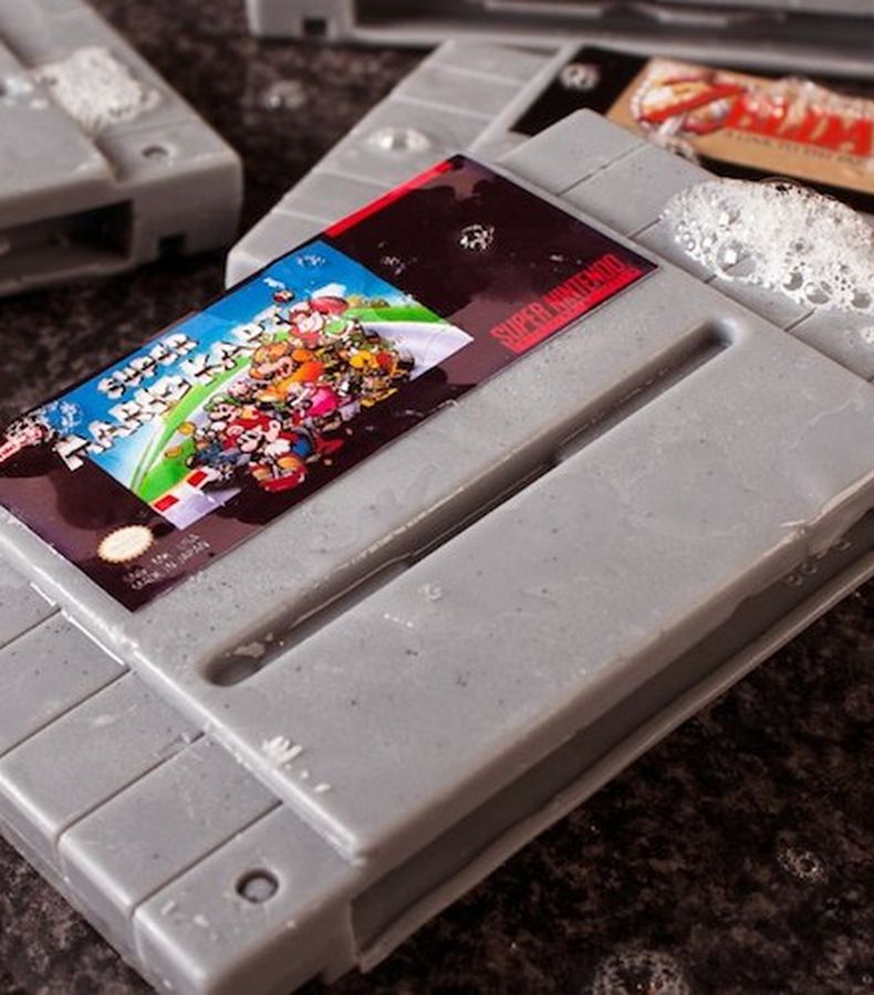 Nostalgia dengan Super Nintendo Gamer Soap Cartridge.