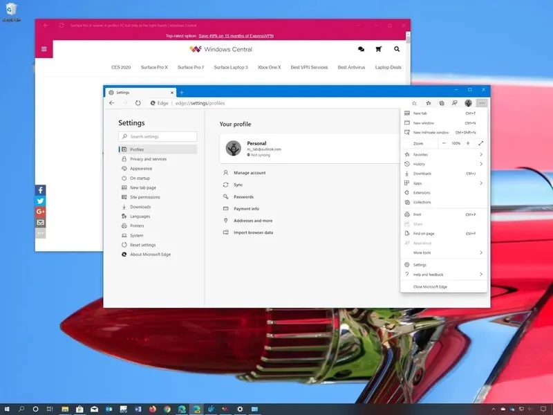 Ini Tampilan Browser Edge Chromium yang Dikembangkan Microsoft