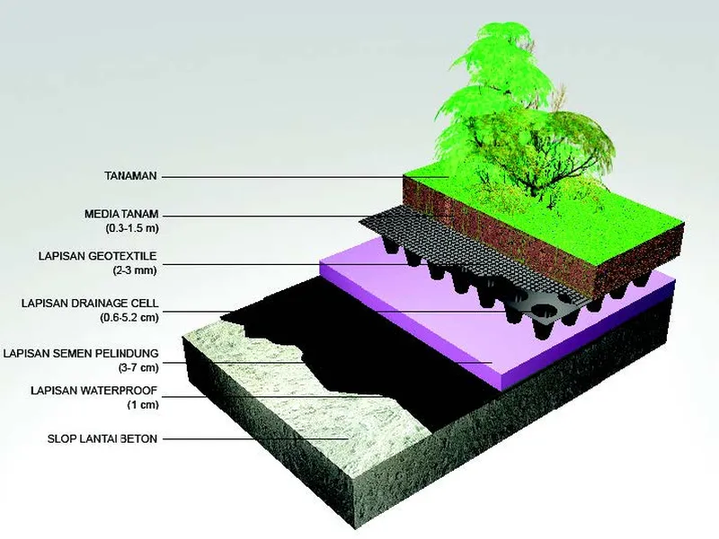 Merencanakan Konstruksi pada Roof Garden, Gunakan 3 Jenis Lapisan Ini ...