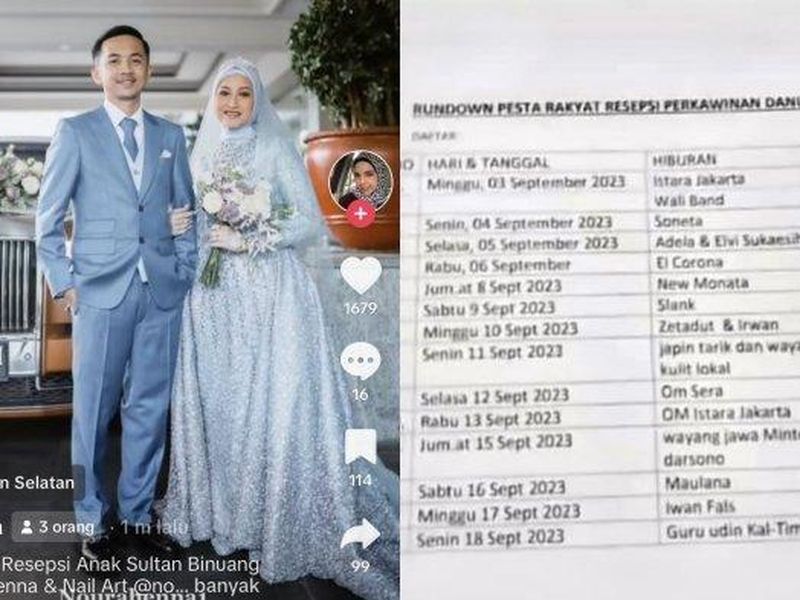 Viral Rundown Acara Resepsi 14 Hari 14 Malam, Haji Ciut si Crazy Rich ...