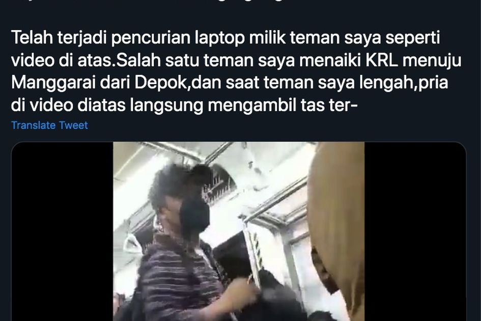 Viral Video Penumpang Diduga Curi Laptop Mahasiswa Di Krl Pt Kai Minta