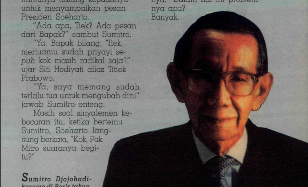 Cerita Sumitro, Begawan Ekonomi-Raja Kritik Dan Alasannya Memilih ...