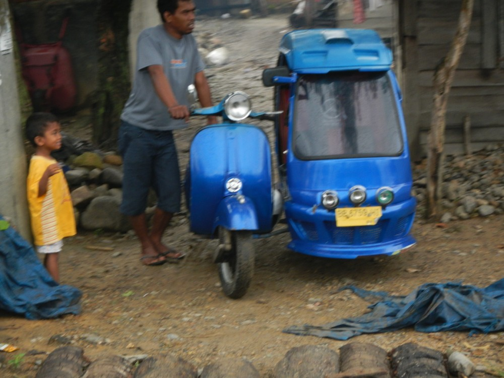 Becak Vespa Hanya Ada di Padangsidimpuan