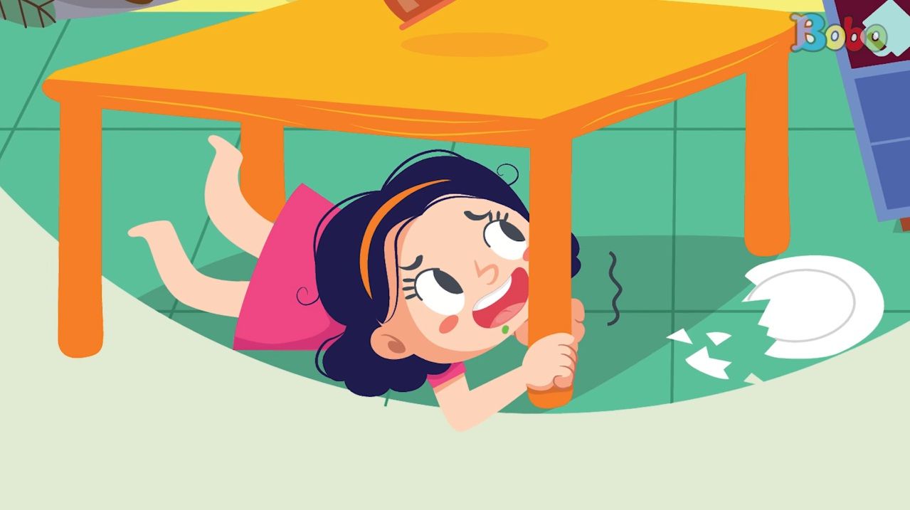 Poster Gempa Bumi Kartun – Ilustrasi Poster Gempa Bumi Kartun – Ilustrasi