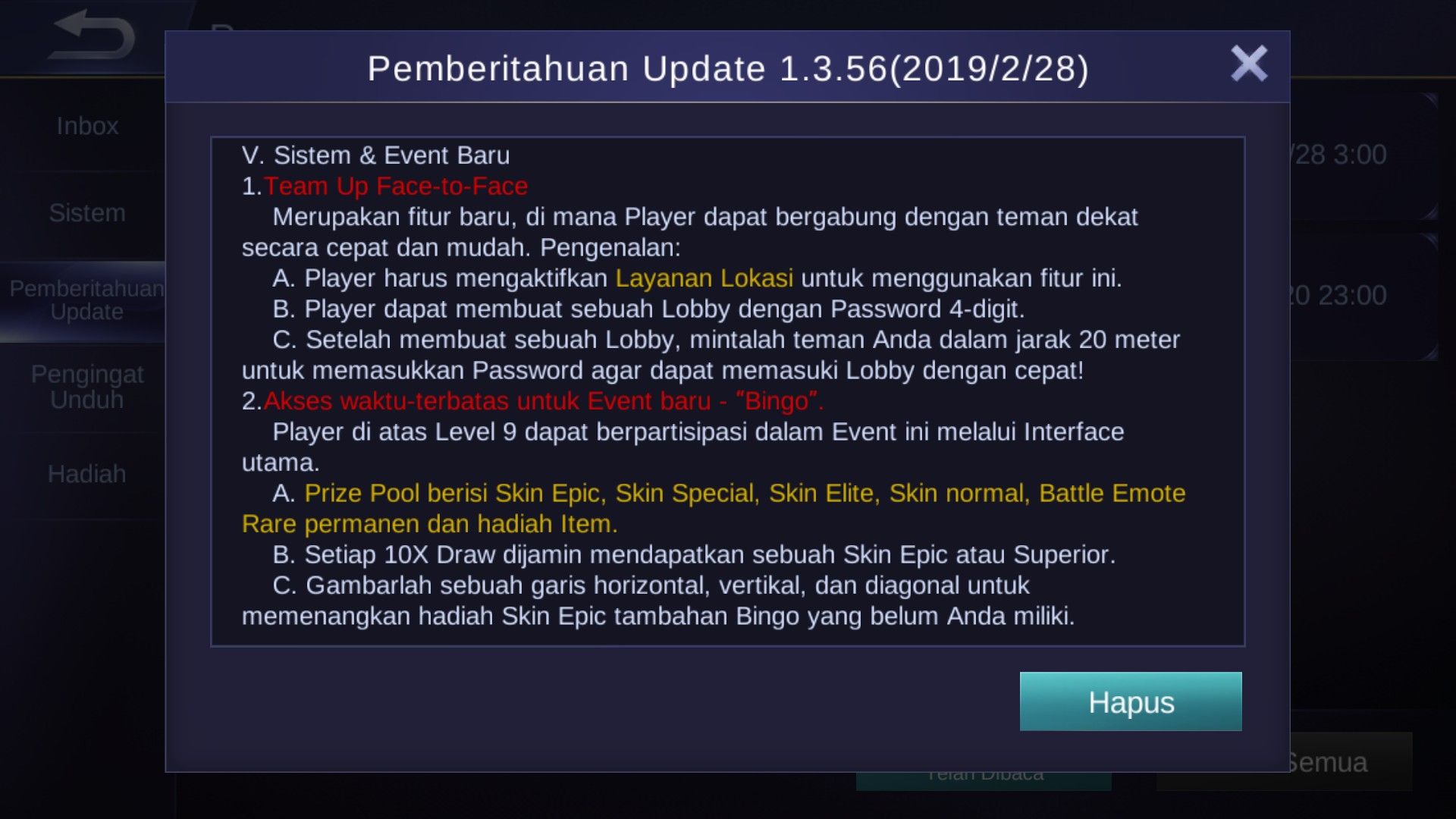 Ini Fitur dan Event Terbaru yang Bakal Muncul di Mobile Legends! - Page all