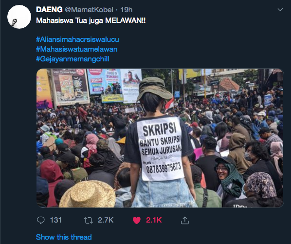 Ngakak, Ini 10 Poster Demo Kocak Mahasiswa di DPR dan Gejayan