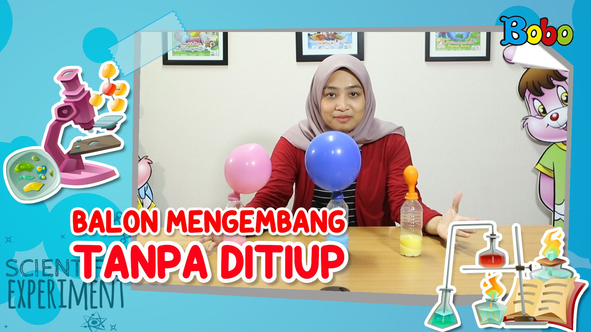 Eksperimen Mengembangkan Balon Tanpa Ditiup, Bagaimana Caranya, ya?