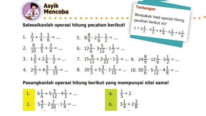 Soal Matematika Kelas 5 Pengurangan Pecahan Biasa Pec - vrogue.co Soal Matematika Kelas 5 Pengurangan Pecahan Biasa Pec - vrogue.co