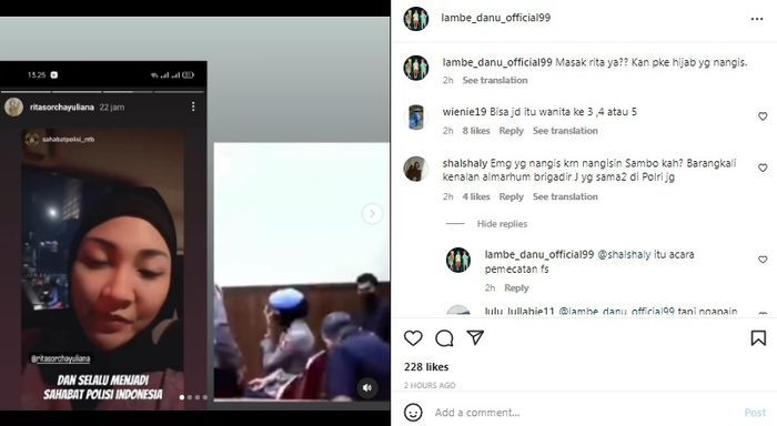 Viral Polwan Menangis di Momen Sidang Etik Ferdy Sambo, Rita Yuliana? - Sonora.id
