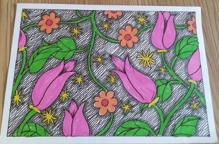 22 Contoh Gambar Batik Yang Mudah Ditiru Untuk Tugas Sekolah Halaman