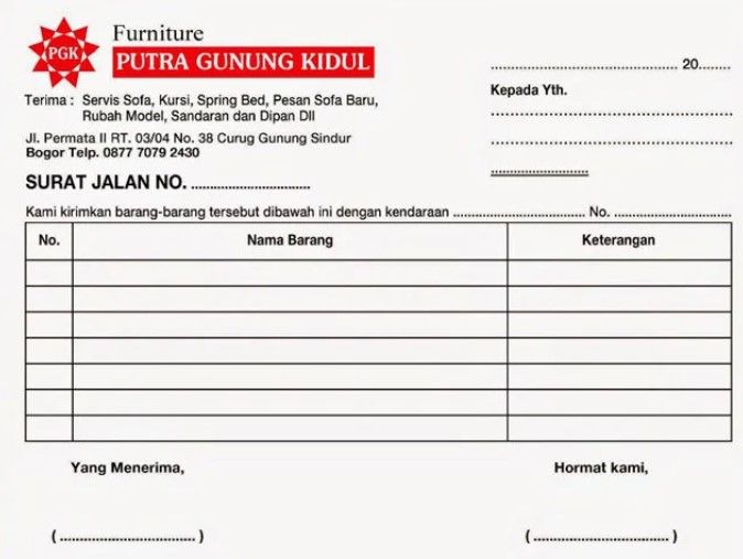 11 Contoh Surat Jalan yang Baik dan Benar beserta Struktunya - Semua ...