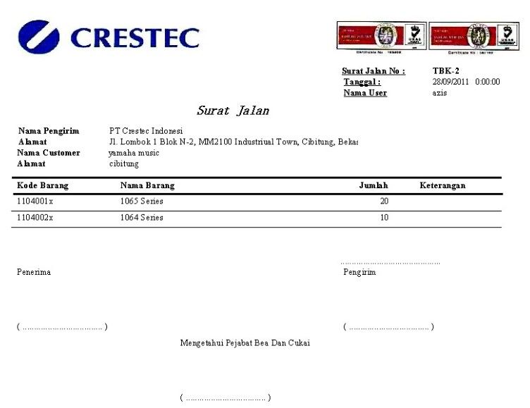 11 Contoh Surat Jalan yang Baik dan Benar beserta Struktunya - Semua ...