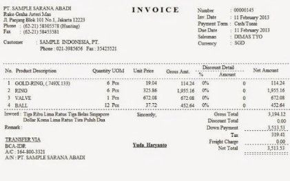 11 Contoh Invoice Tagihan beserta Penjelasan dan Strukturnya - Semua ...