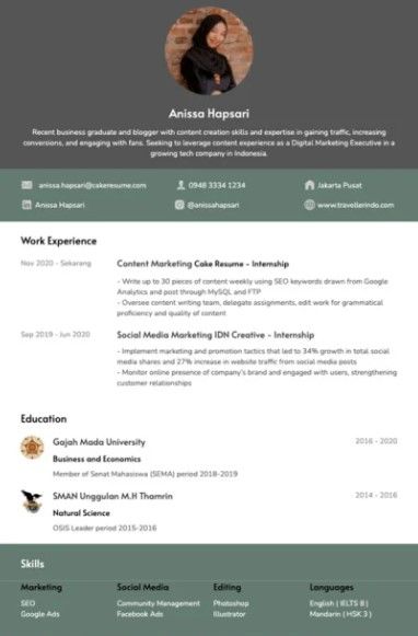 12 Contoh CV Mahasiswa yang Masih Kuliah untuk Beasiswa, Part Time ...