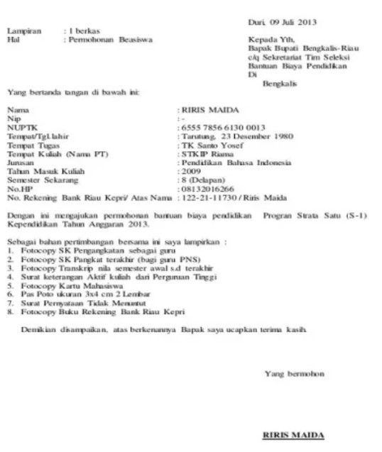 9 Contoh Surat Permohonan Bantuan yang Baik dan Benar - Semua Halaman ...