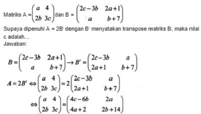 5 Contoh Soal Matriks Untuk Kelas 11 SMA dan Kunci Jawabannya - Semua ...