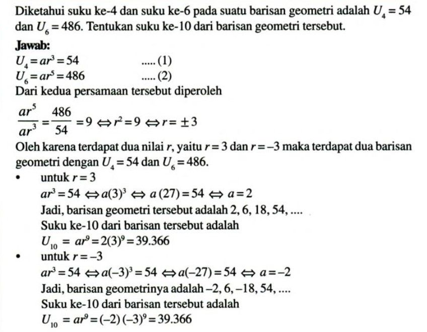 Contoh Soal Barisan Geometri Lengkap dengan Pembahasan Jawabannya - Halaman 2 - Sonora.id