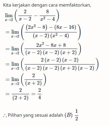 Contoh Soal Limit Fungsi Aljabar beserta Penjelasan Jawabannya - Semua ...