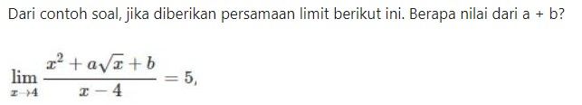 Contoh Soal Limit Fungsi Aljabar beserta Penjelasan Jawabannya ...