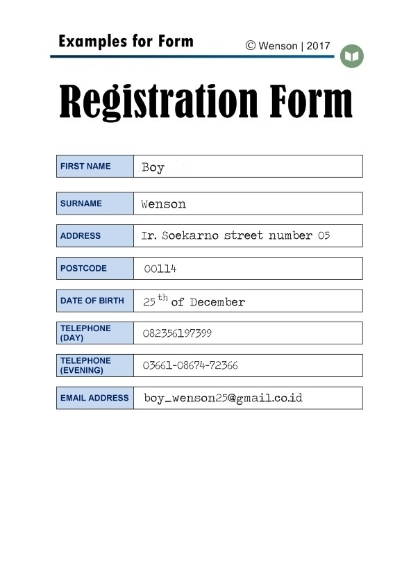5 Contoh Formulir dalam Bahasa Inggris, Bisa untuk Keperluan Survei ...