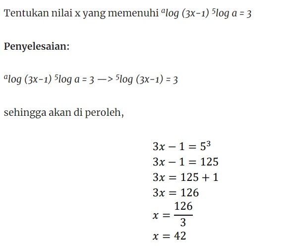 17 Contoh Soal Logaritma dan Pembahasannya, Materi SMA, Lengkap ...