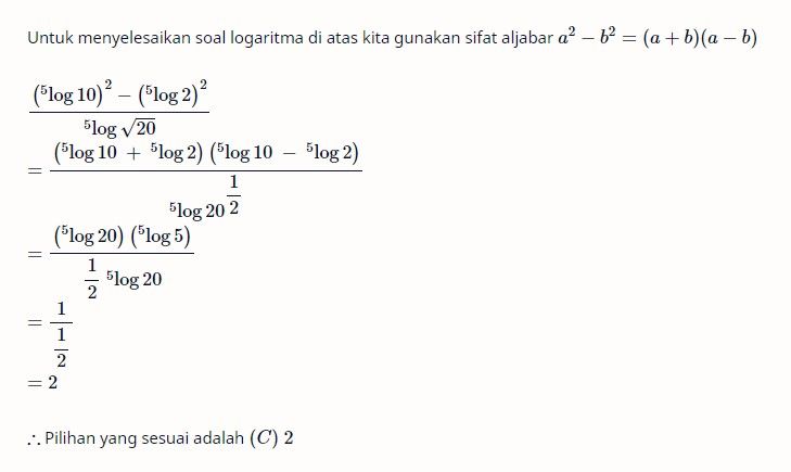 17 Contoh Soal Logaritma dan Pembahasannya, Materi SMA, Lengkap ...