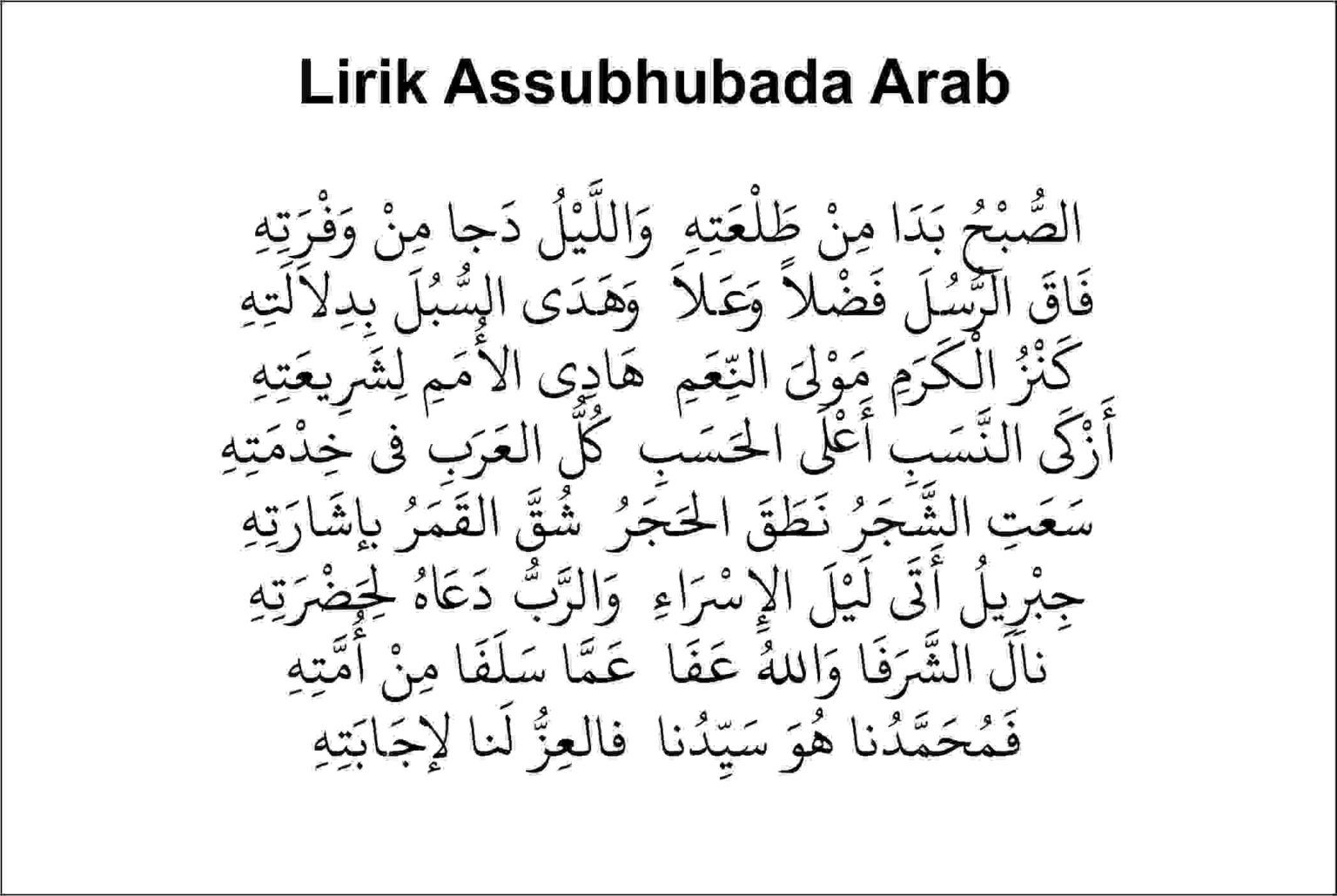 Lirik Sholawat Assubhubada dalam Teks Arab, Latin dan Artinya - Sonora.id