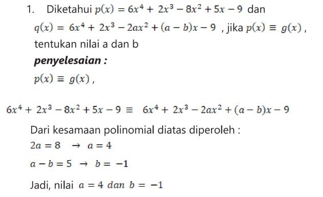 10 Contoh Soal Polinomial Lengkap dengan Pembahasan Jawabannya - Sonora.id