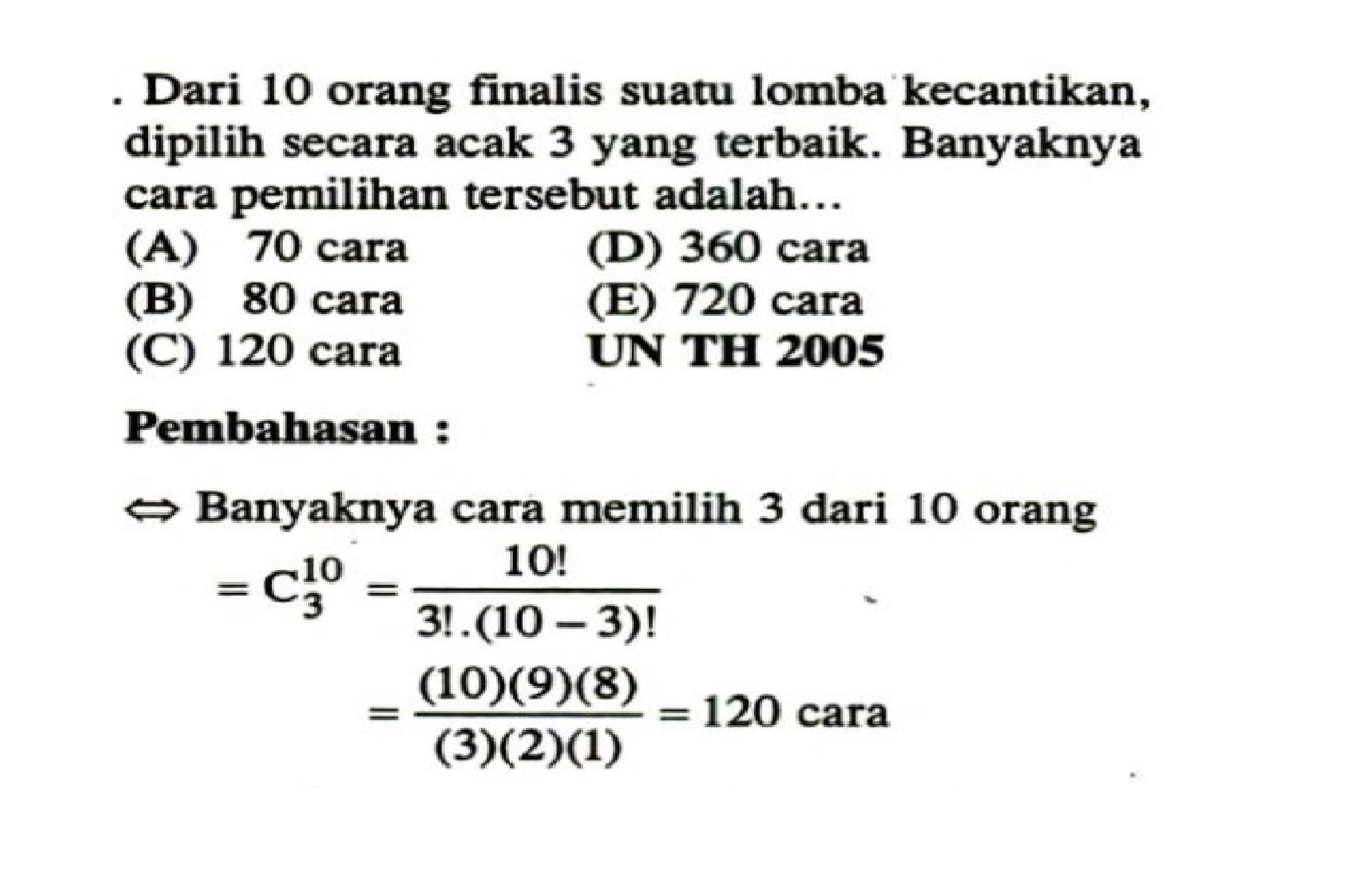 Contoh Soal Kombinasi Lengkap dengan Pembahasan Jawabannya - Semua ...
